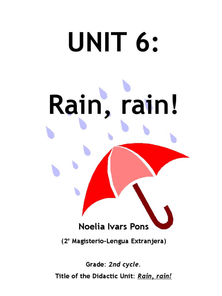 Unit 6 Rain Rain Corregida | Verb | English Language | Prueba gratuita ...