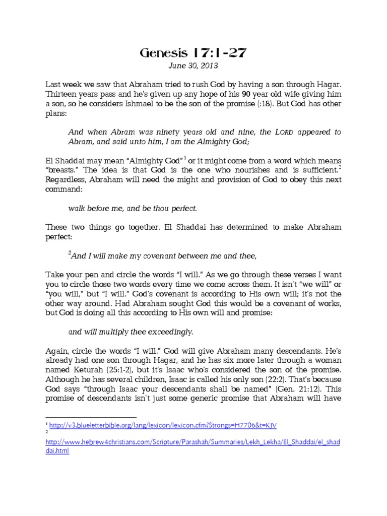 Genesis 17:1-27 | Abraham | Sarah