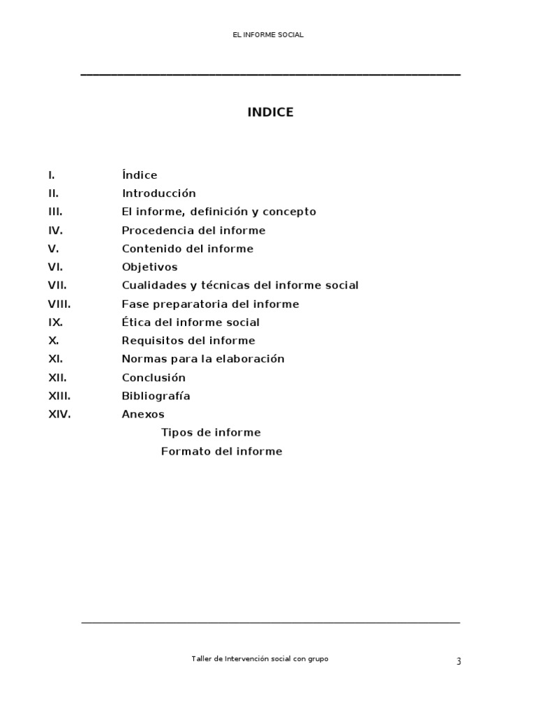 El Informe Social | PDF | Trabajo Social | Información