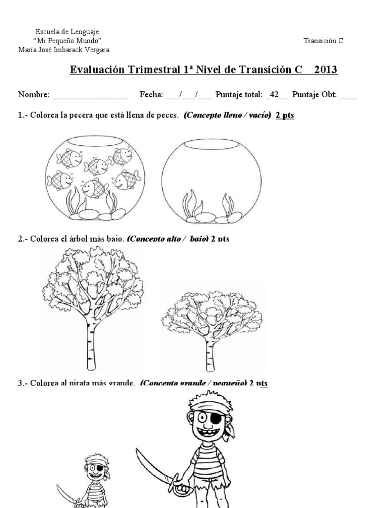 Prueba de Pre Kinder Matematicas | PDF | Métodos y materiales de enseñanza