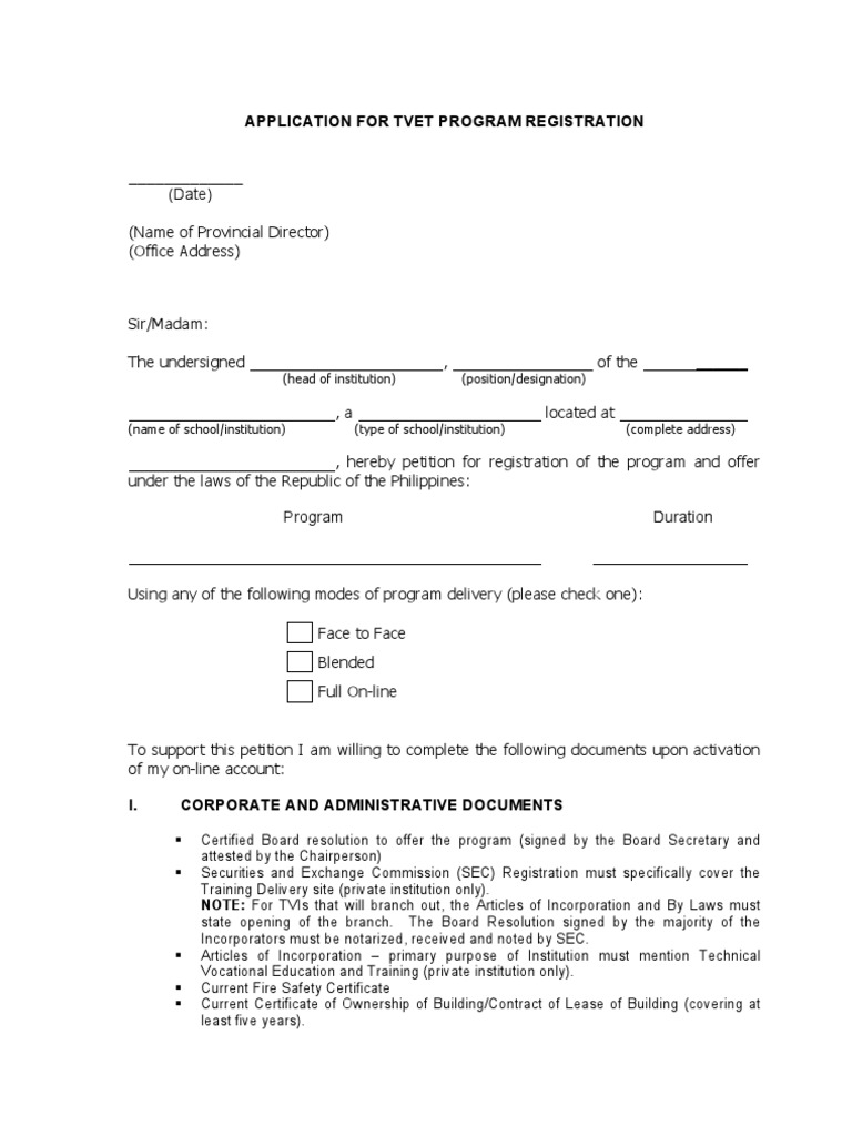 Letter of Application Template For UTPRAS | PDF | Affidavit ...