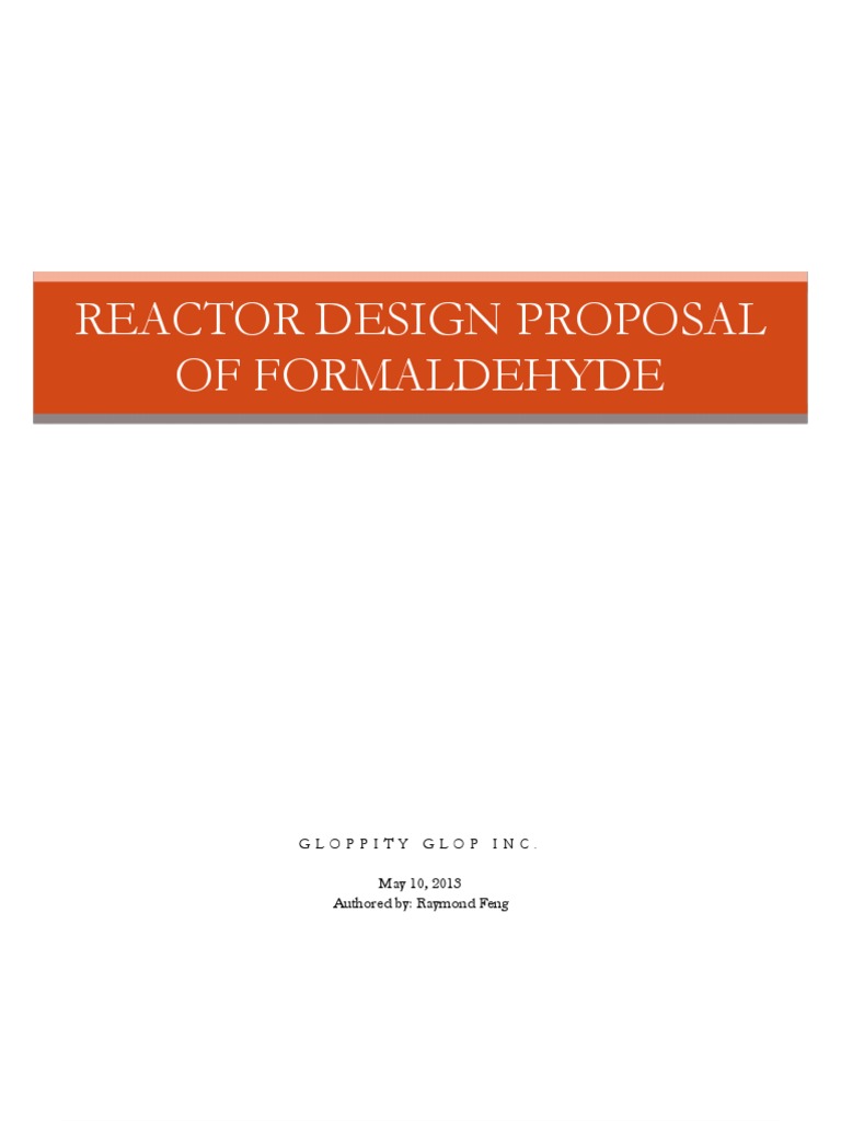 Formaldehyde Production 1 | PDF | Formaldehyde | Methanol