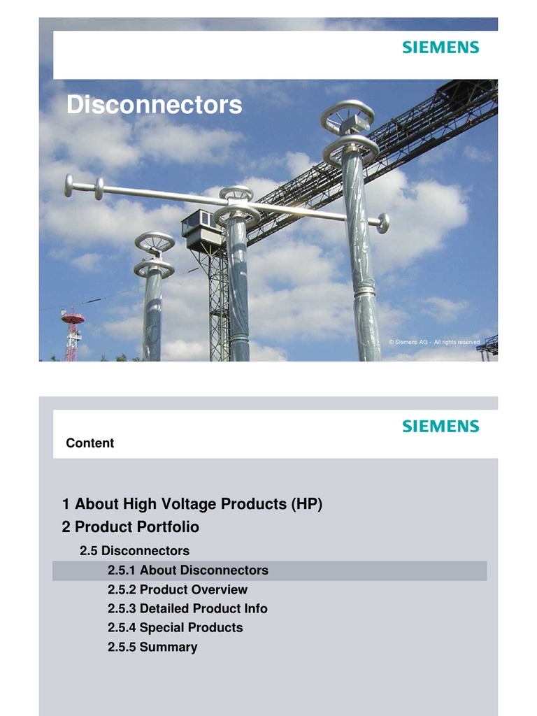 Disconector en | PDF | Switch | Electrical Substation