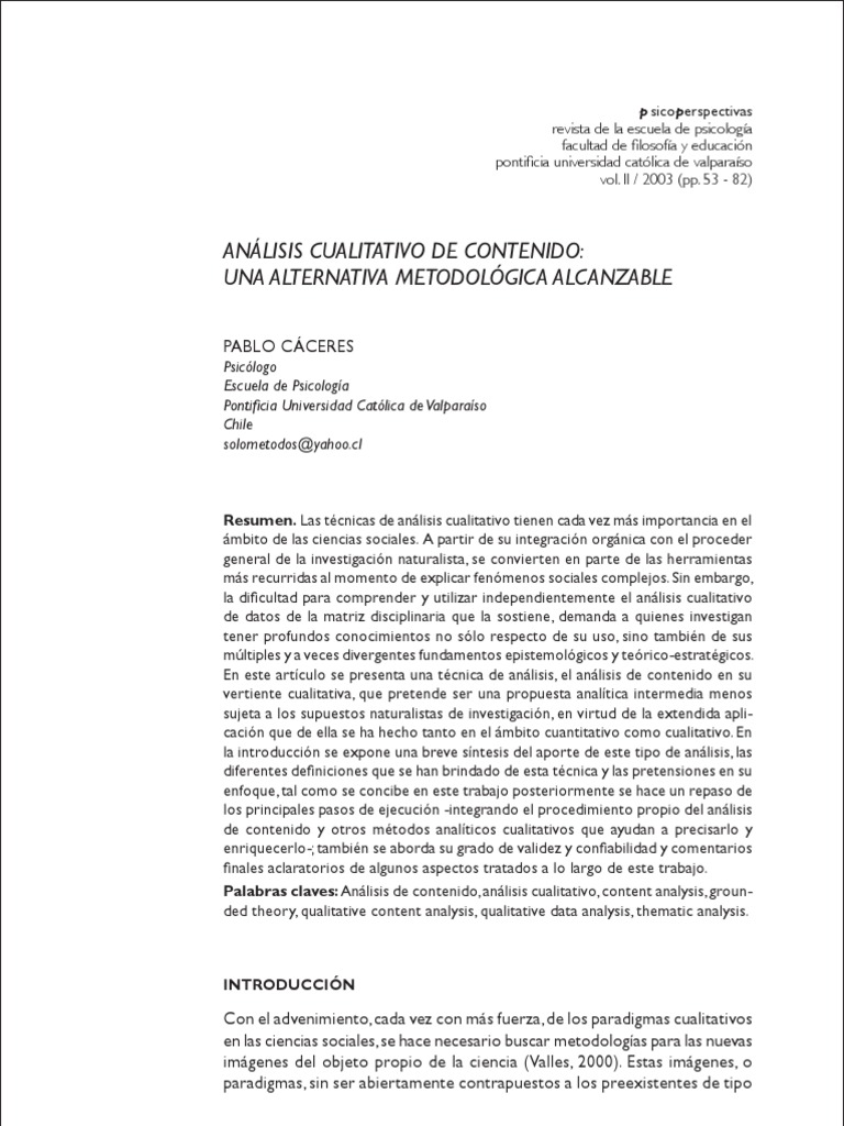 Análisis Cualitativo de Contenido. Una Alternativa Metodológico ...