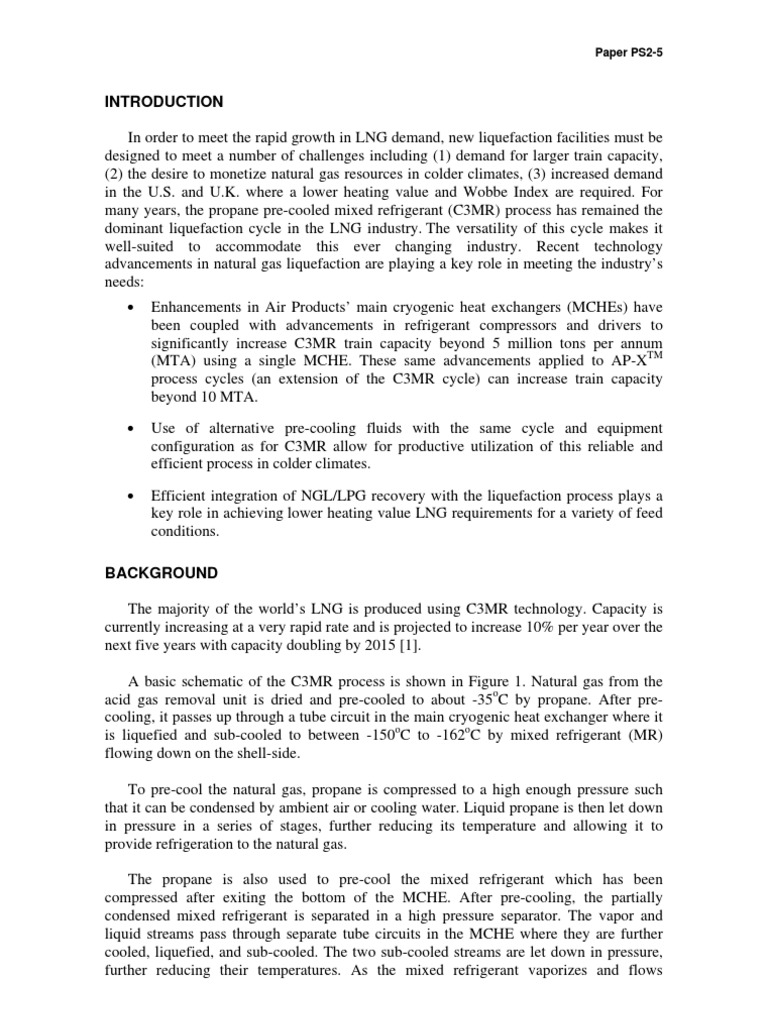 Mixed Refrigerant Process | PDF | Liquefied Natural Gas | Refrigeration