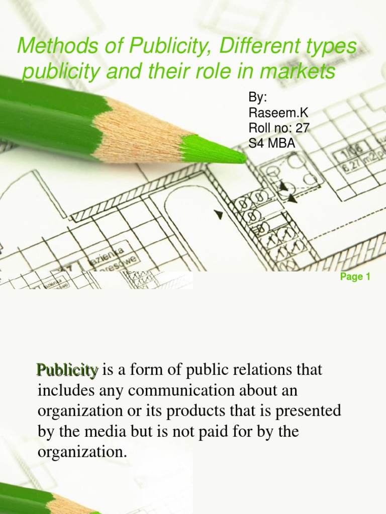 Methods of Publicity, Different Types Publicity and Their Role in ...