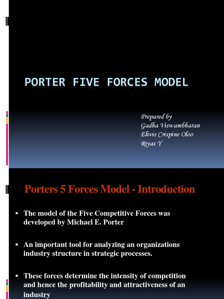 Porter Five Forces Model | PDF | Competition | Business
