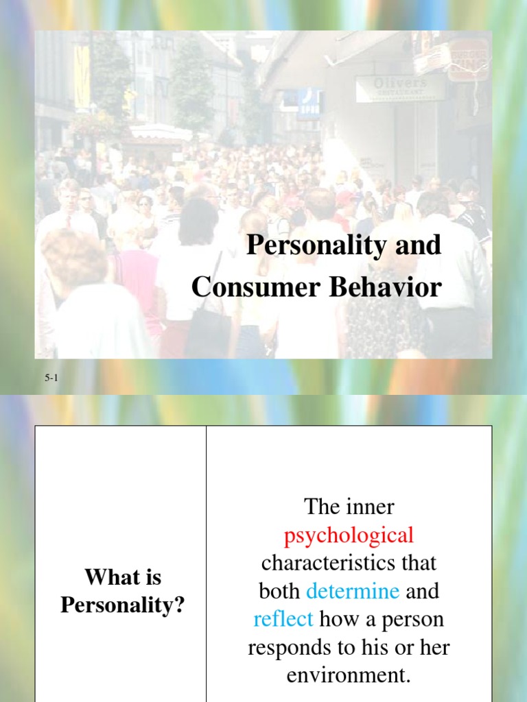 Personality and Consumer Behavior | Download Free PDF | Id | Psychology