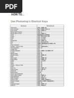 Photoshop 101 Keyboard Shortcuts Cheat Sheet PC Version | PDF | Graphics | Computer Graphics