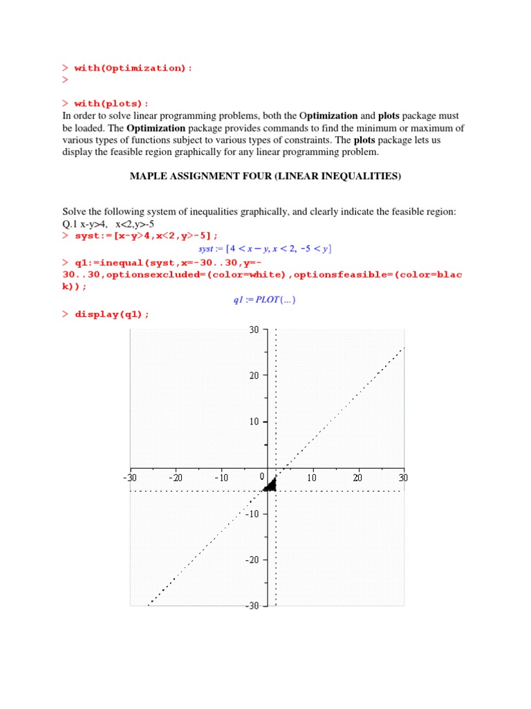 Maple Assignment Four Solution | PDF | Mathematical Optimization ...