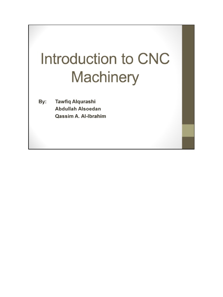 CNC Machines PDF Notes | PDF | Numerical Control | Systems Science
