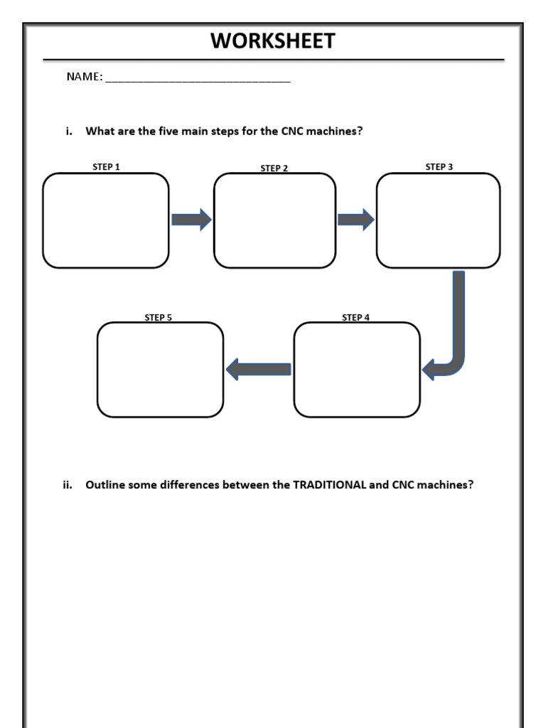 CNC vs Traditional Machines Worksheet | PDF | Computers