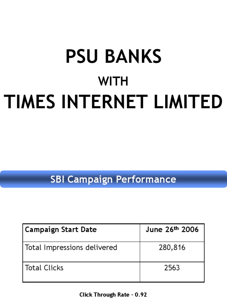 Psu Banks Times Internet Limited | PDF