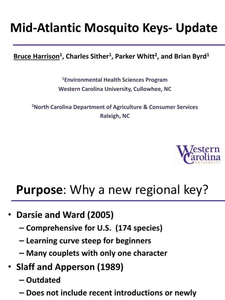 Mid-Atlantic Mosquito Keys-Update: Bruce Harrison, Charles Sither ...