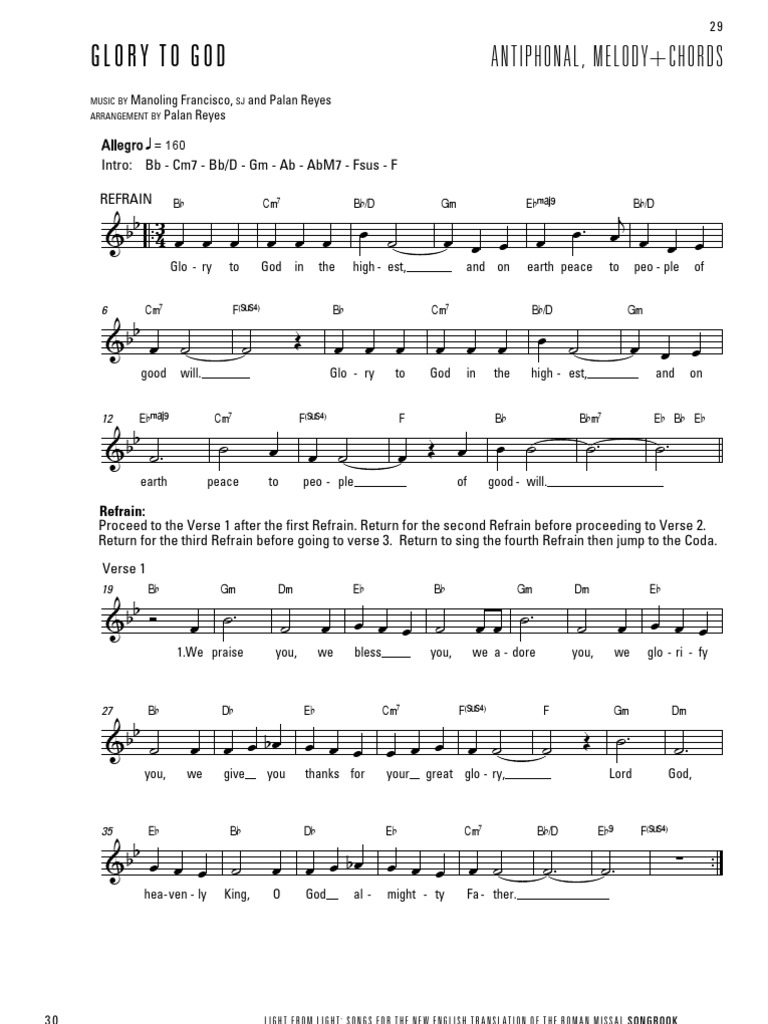 Glory to God Sheet Music | PDF | Musical Forms