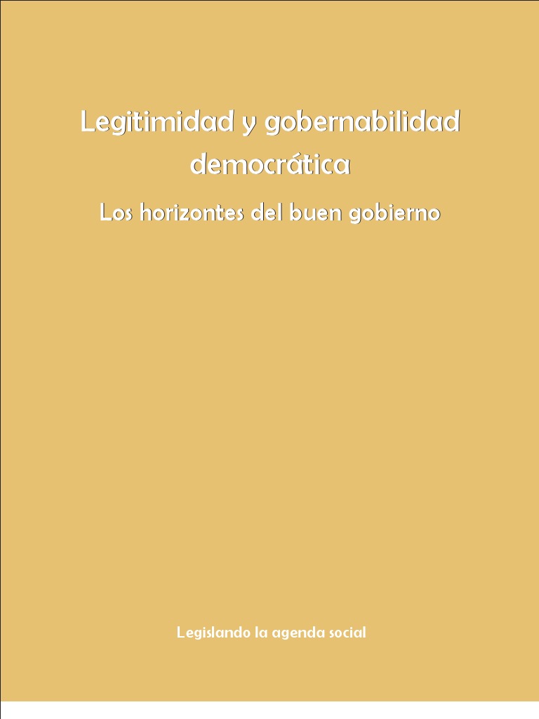 Legitimidad y Gobernabilidad Democratica | PDF | Democracia | Ideologías políticas