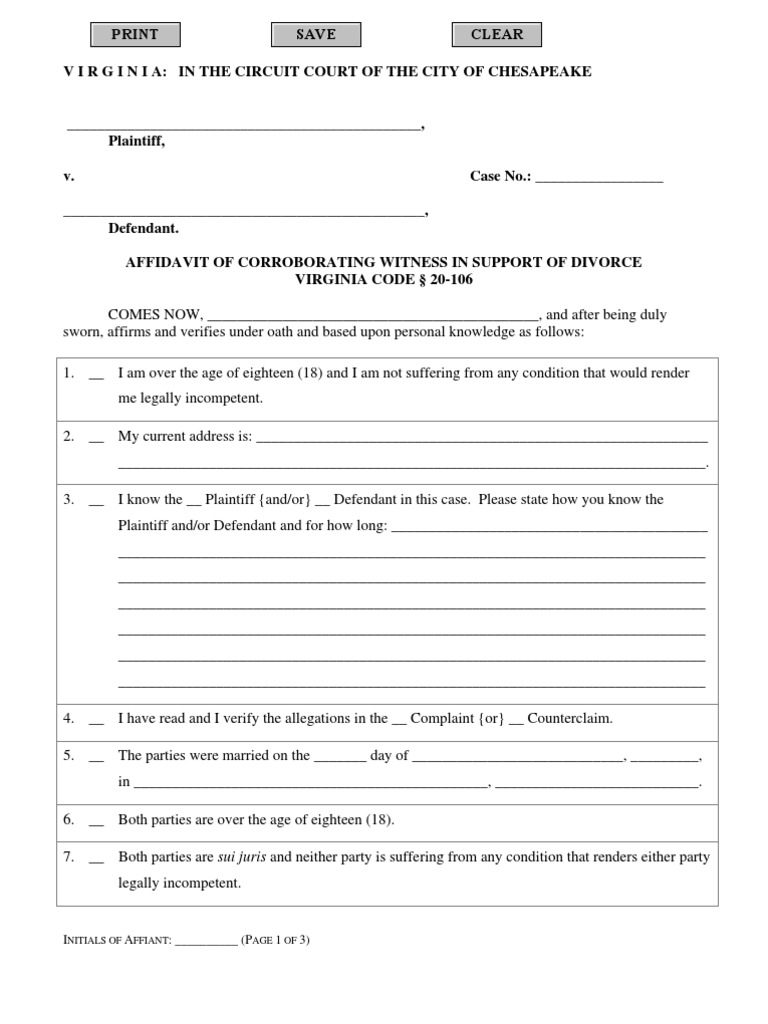 Affidavit Corroborating Witness | Affidavit | Government