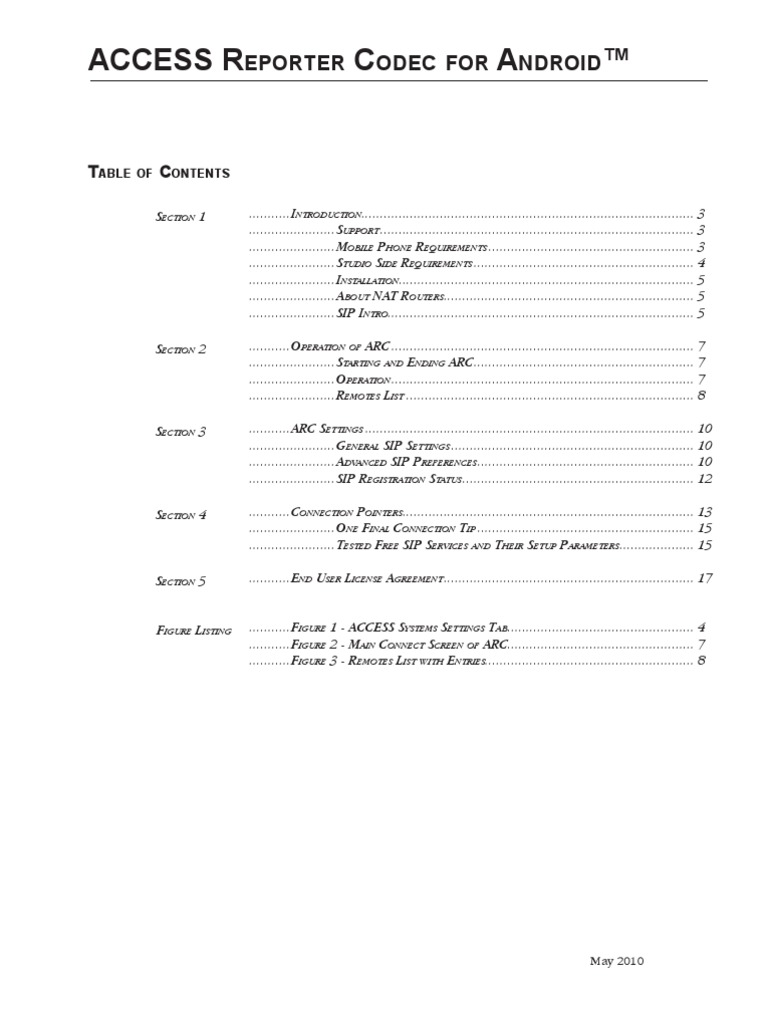 ARC Manual | PDF | Session Initiation Protocol | Ip Address