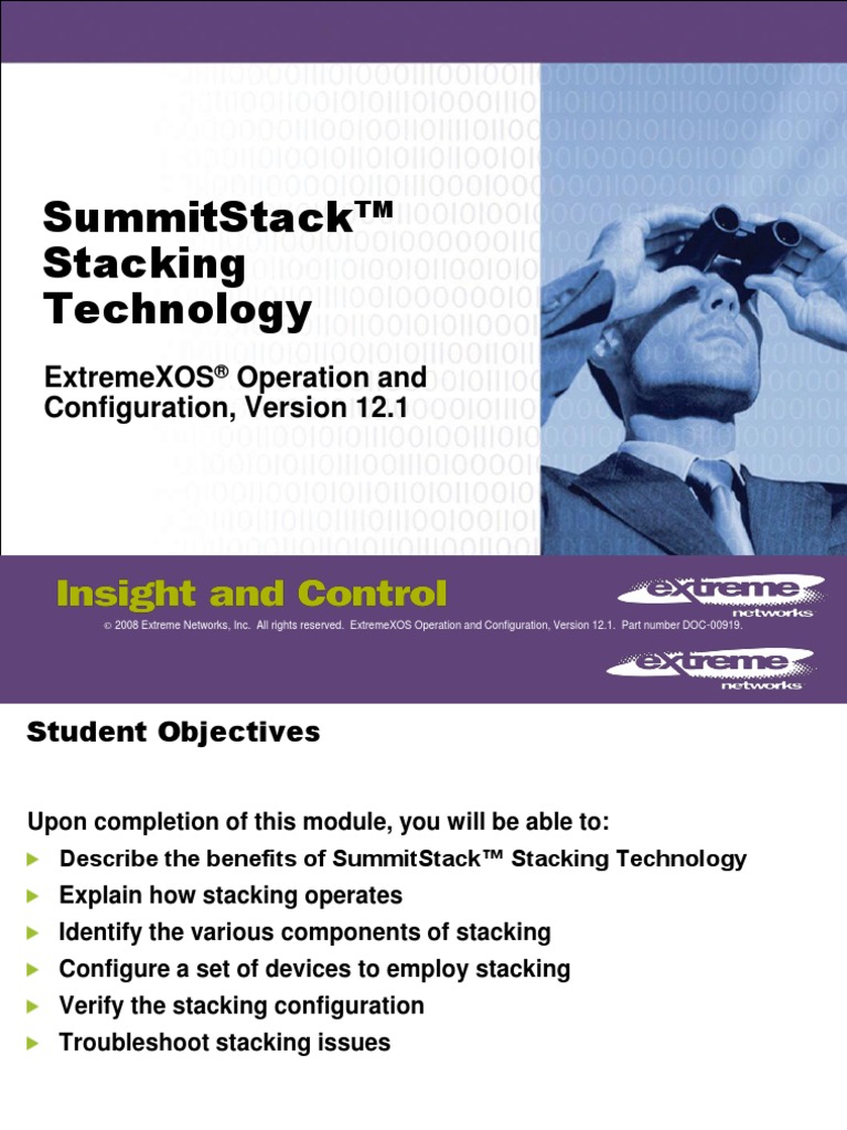 Extreme Networks Module 06 EXOS Stacking | PDF | Network Switch ...