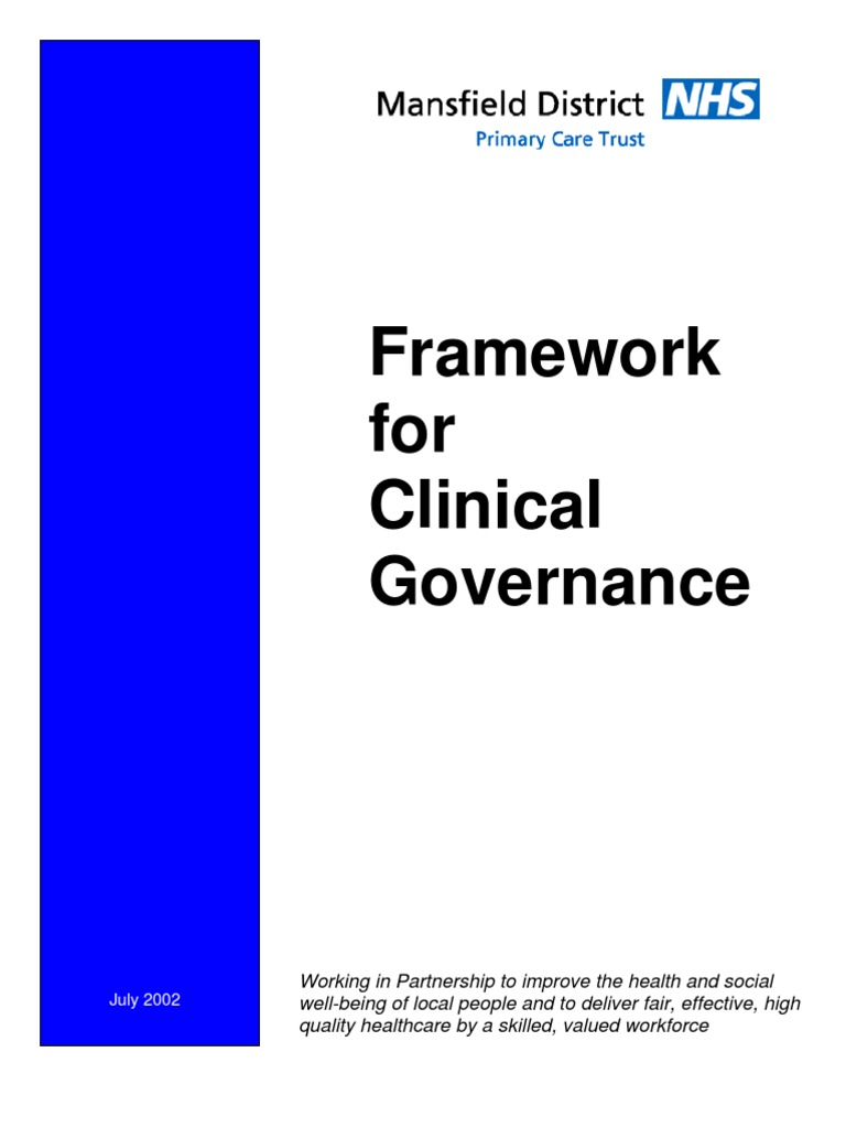 NHS Framework for Clinical Governance | Governance | Medicine