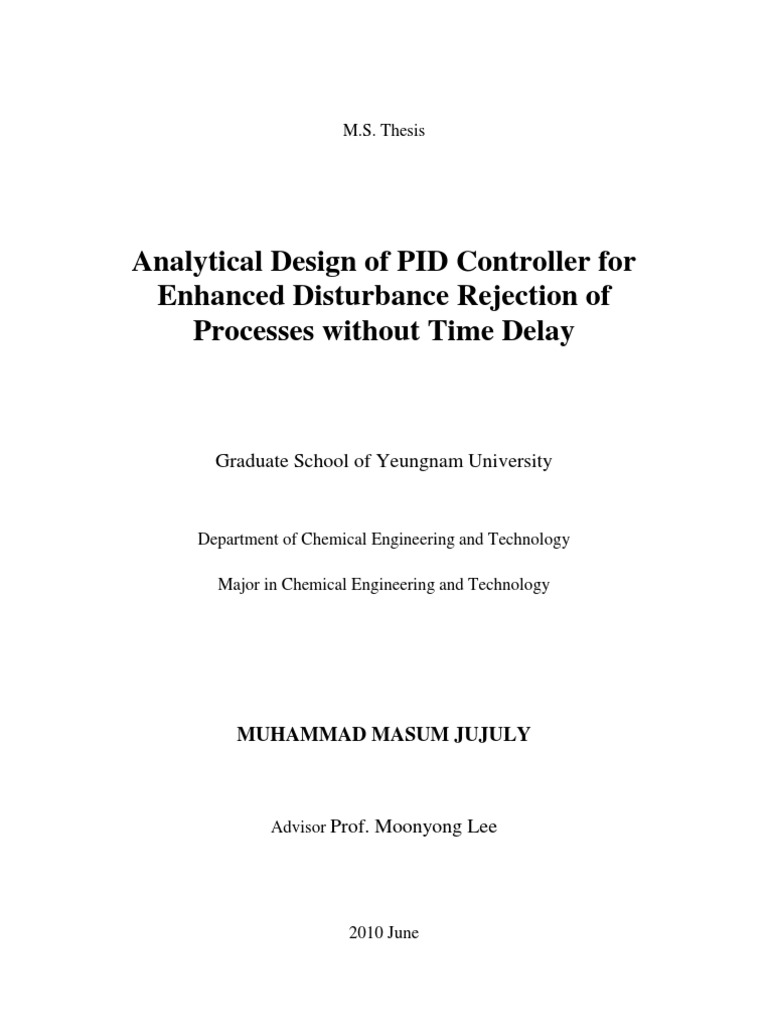 Coreano PID Thesis | PDF | Control Theory | Applied Mathematics