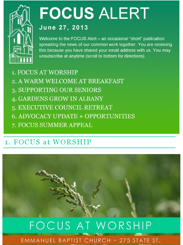 FOCUS Alert - June 27, 2013 | PDF | Supplemental Nutrition Assistance ...