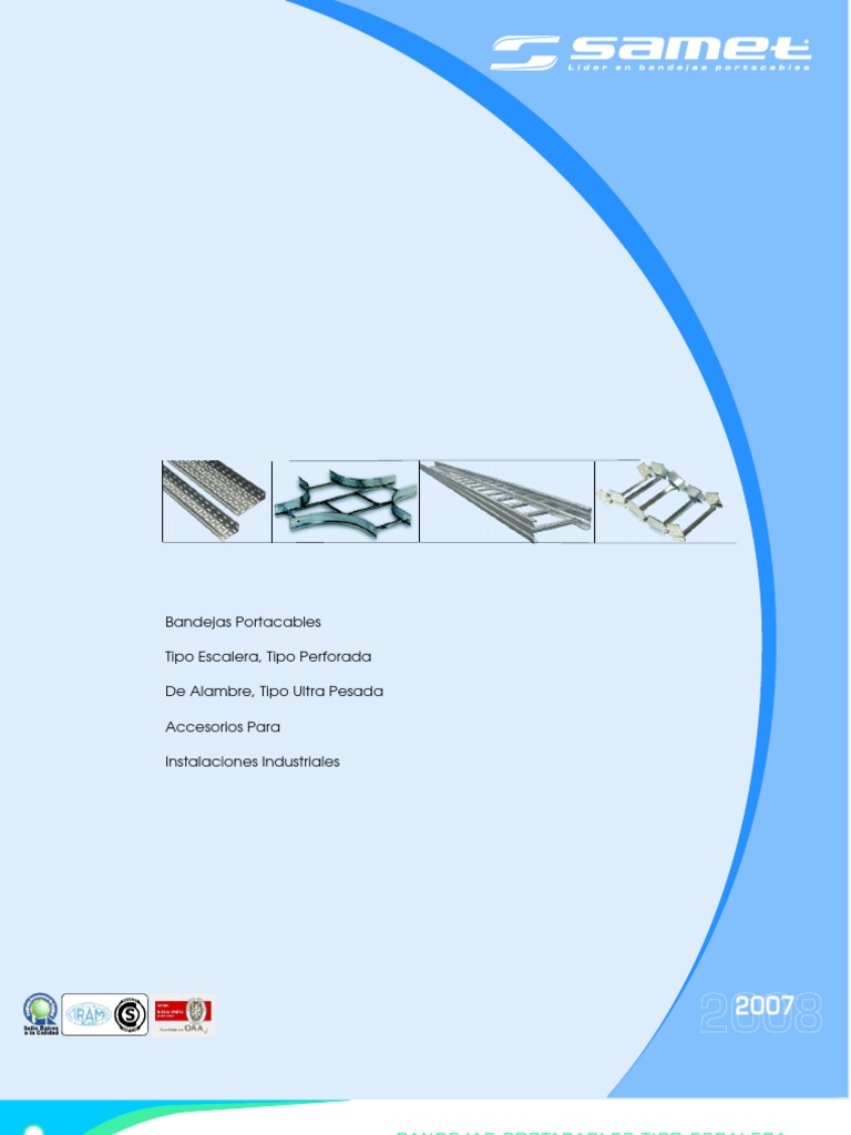 Bandejas SAMET | PDF | Rieles | Materiales de construcción