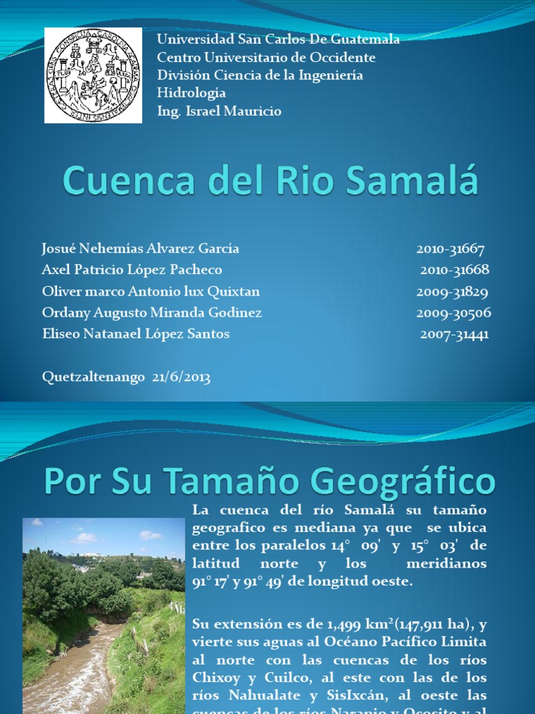 1-8cuenca Del Rio Samalá | PDF | Cuenca de drenaje | Río