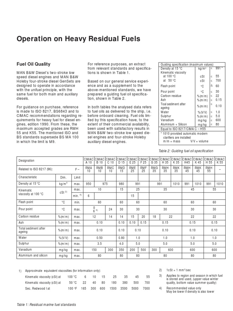 Fuel Oil Quality Standards for Diesel Engines | PDF | Fuel Oil | Motor Oil
