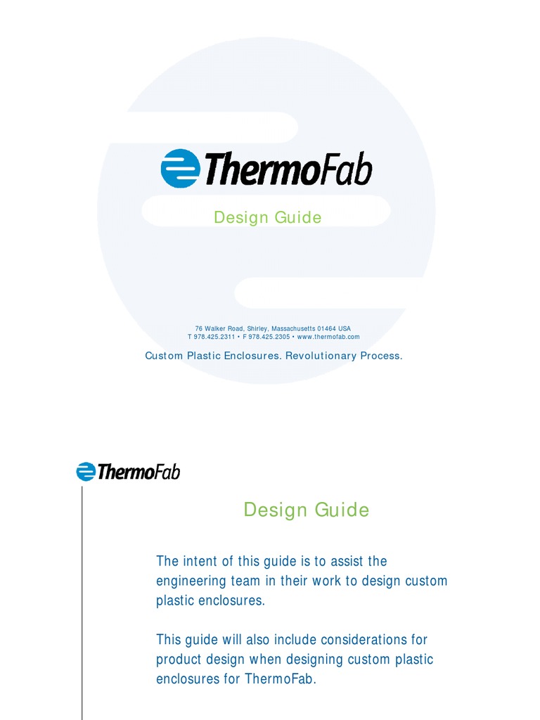 Design Guide: Custom Plastic Enclosures. Revolutionary Process | PDF ...
