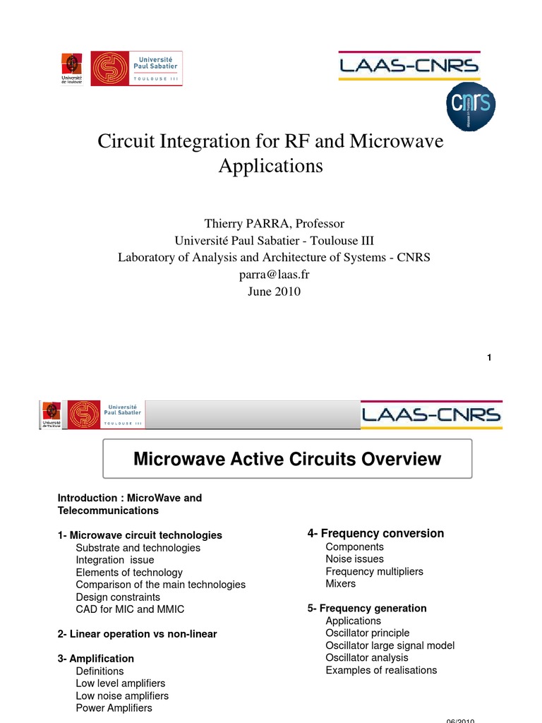 Circuit Integration For RF and Microwave Applications | PDF | Amplifier ...