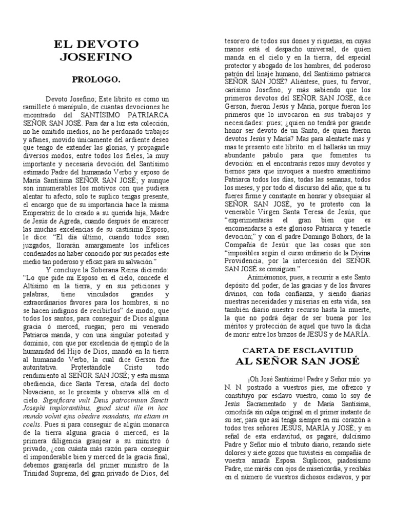 Devoto Josefino | PDF | María, madre de Jesús | Santo