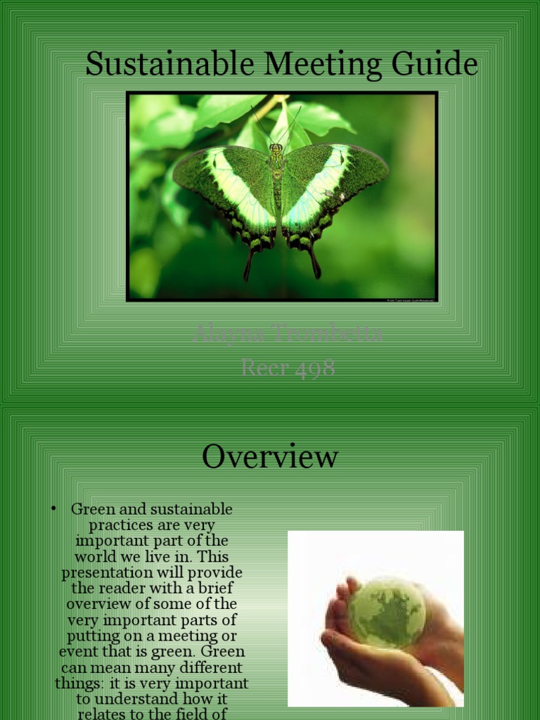 Sustainable Meeting Guide | PDF | Reuse | Sustainability