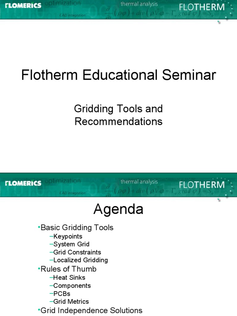 Flotherm Gridding Tools and Techniques | PDF | Printed Circuit Board ...