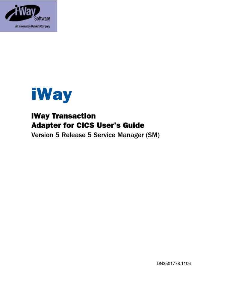 Iway Transaction Adapter For CICS User's Guide | PDF | Port (Computer ...