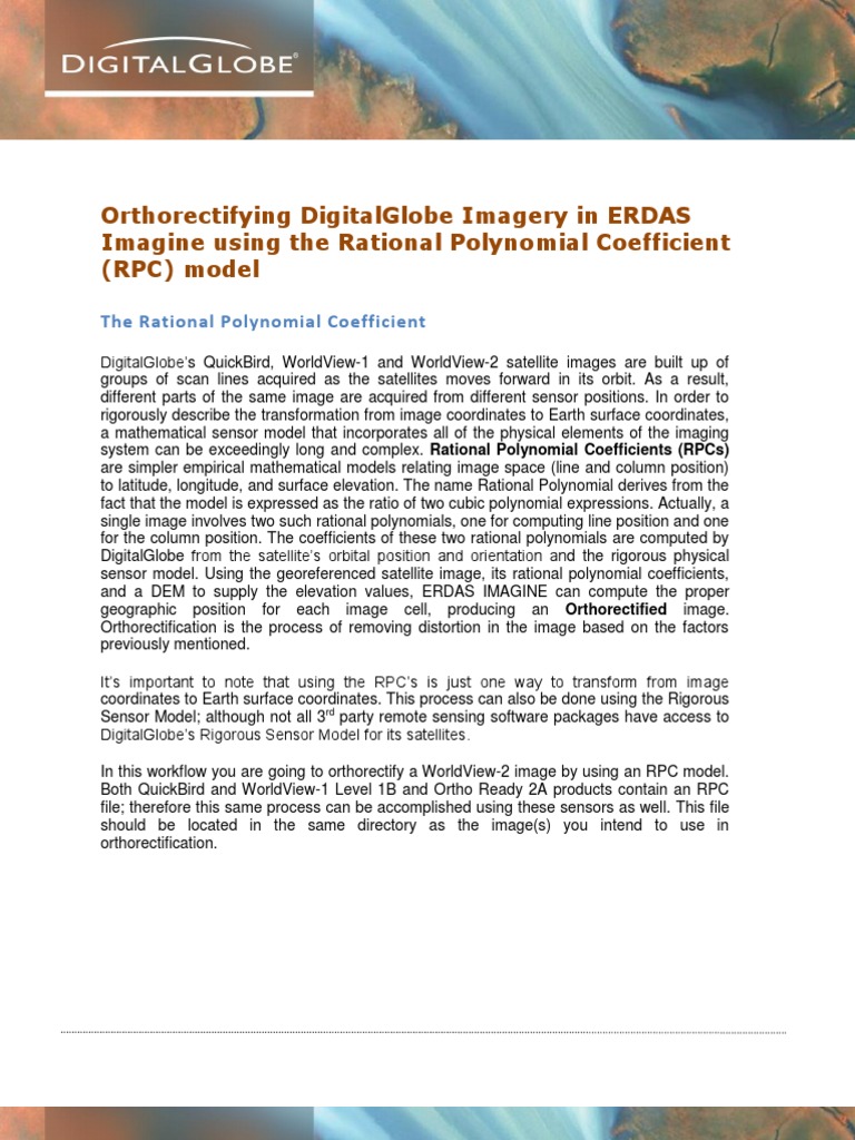 Digitalglobe RPC in Erdas Imagine | PDF | Library (Computing) | Polynomial