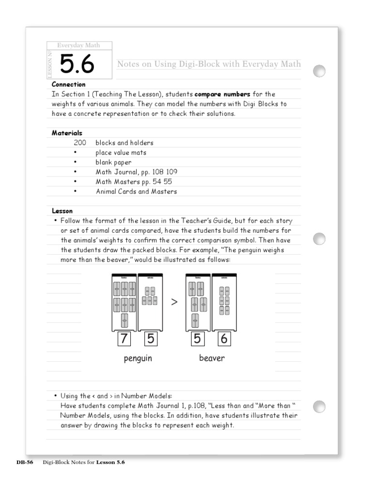 Using Digi-Block for Math Comparisons | PDF