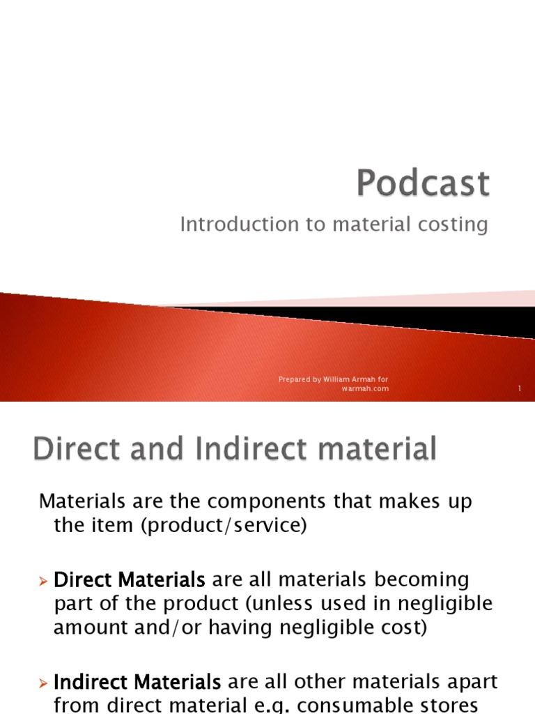 Overview of Material Costing | PDF | Inventory | Business Economics