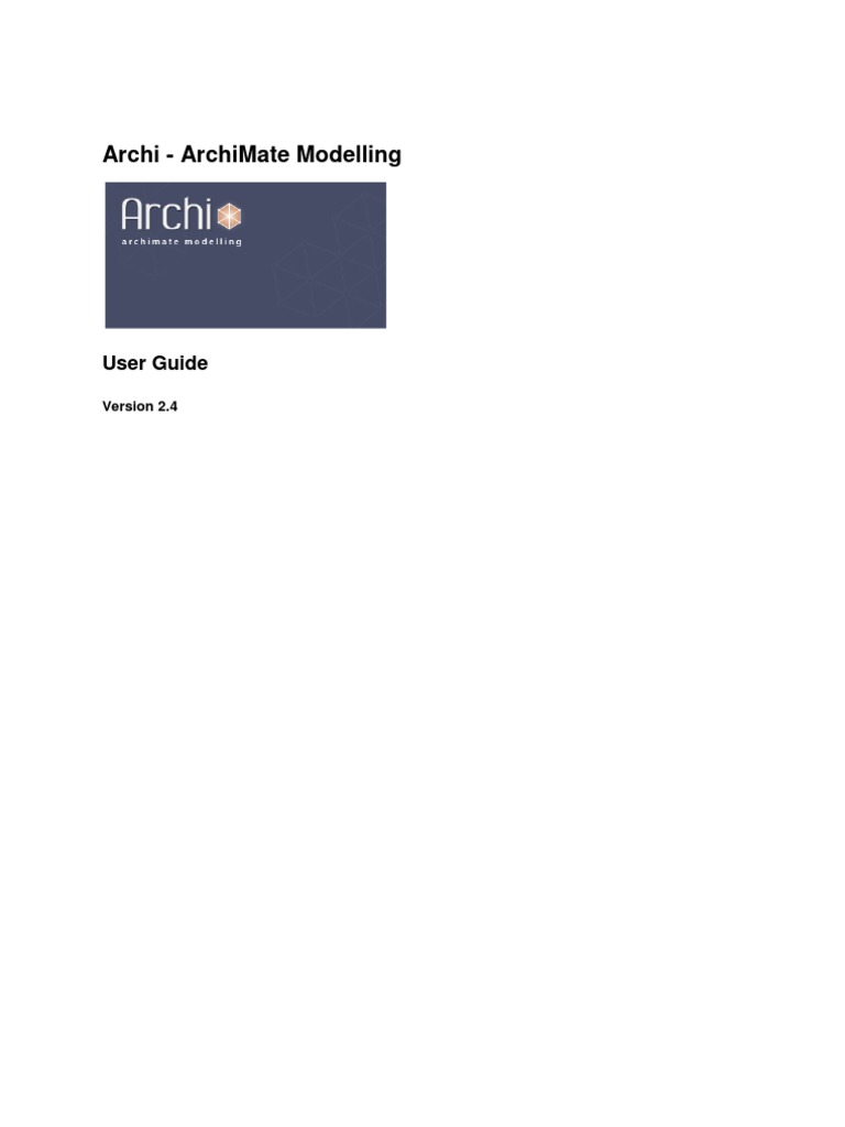 Archi User Guide | PDF | System Software | Graphical User Interfaces