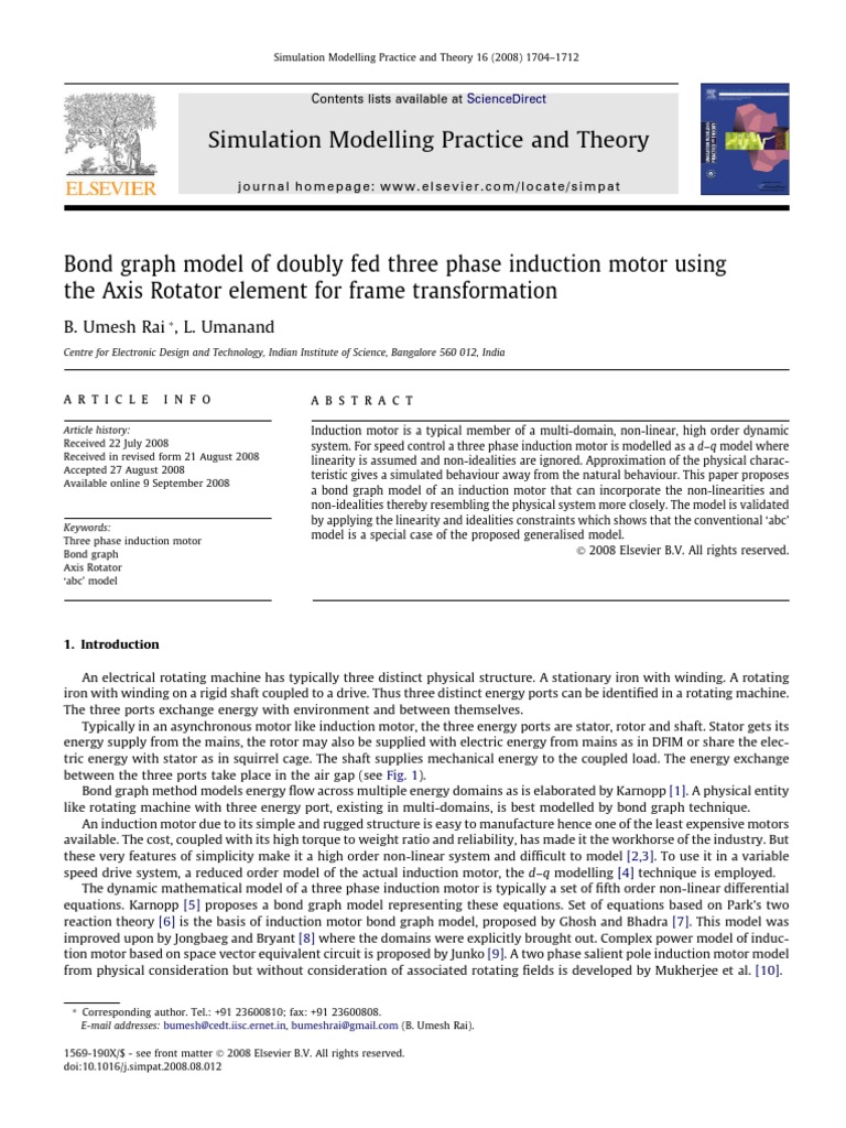 Simulation Modelling Practice and Theory: B. Umesh Rai, L. Umanand ...