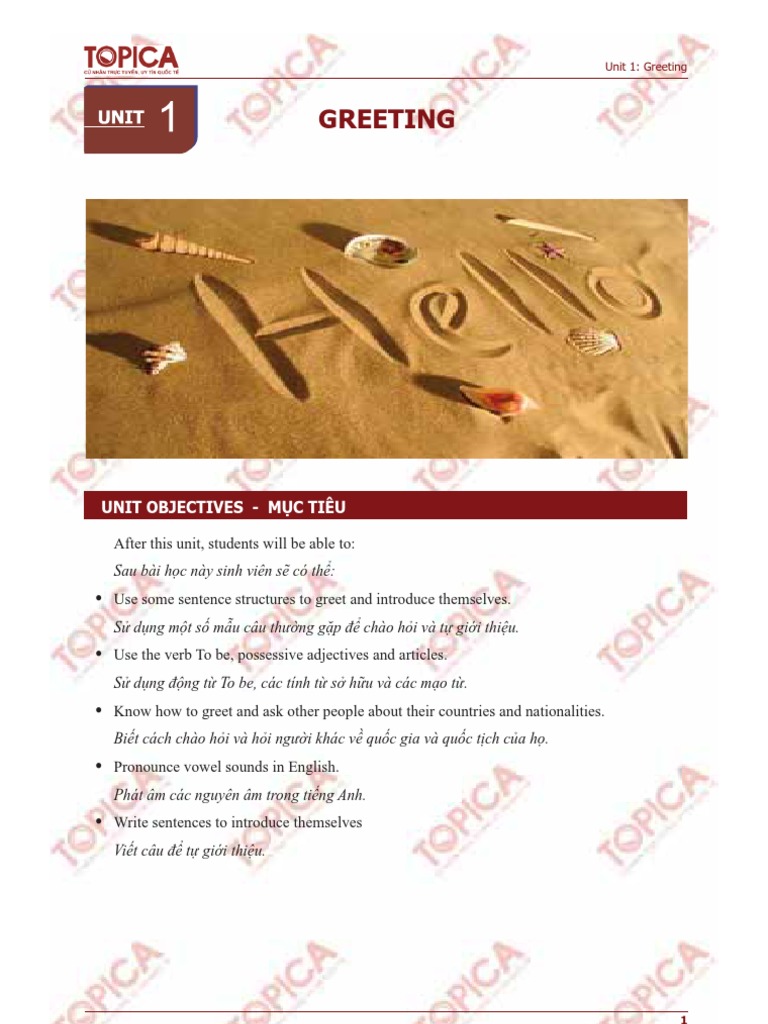 Unit1: Greeting | PDF