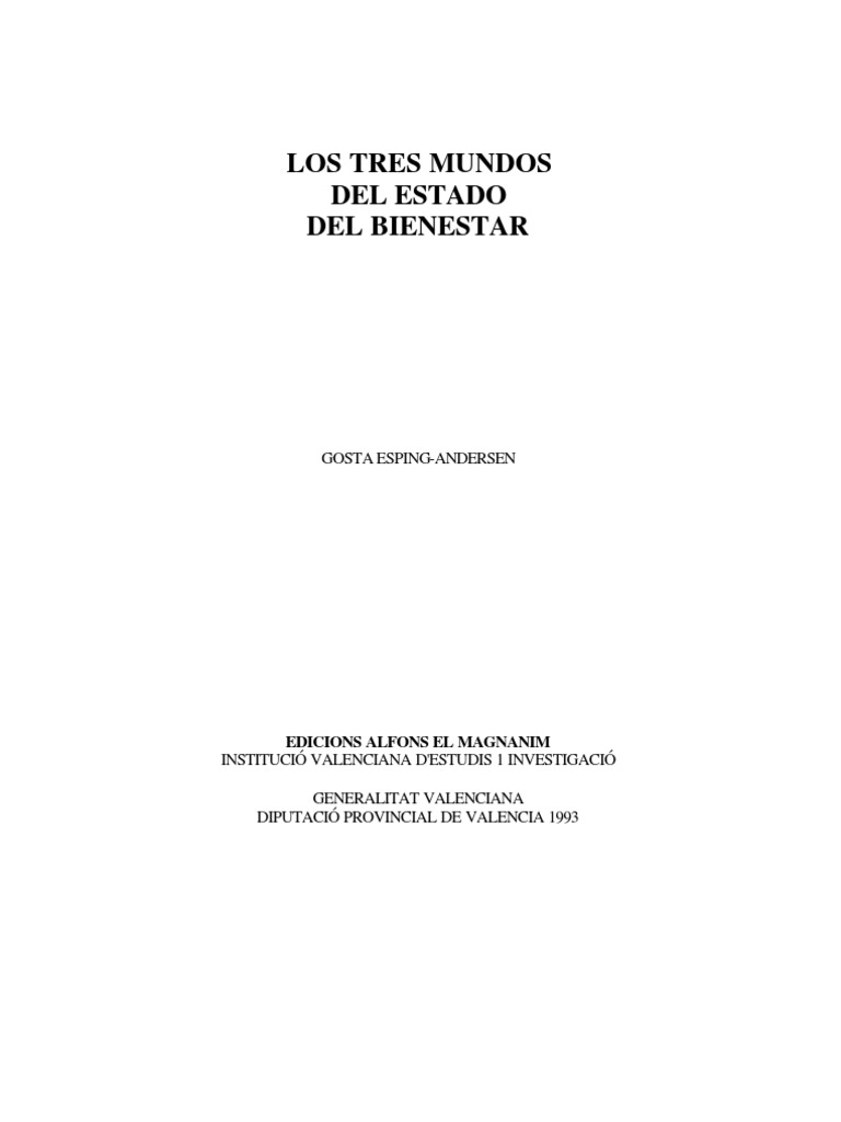 GOSTA ESPING-ANDERSEN-Los Tres Mundos Del Estado de Bienestar-1993 PDF ...