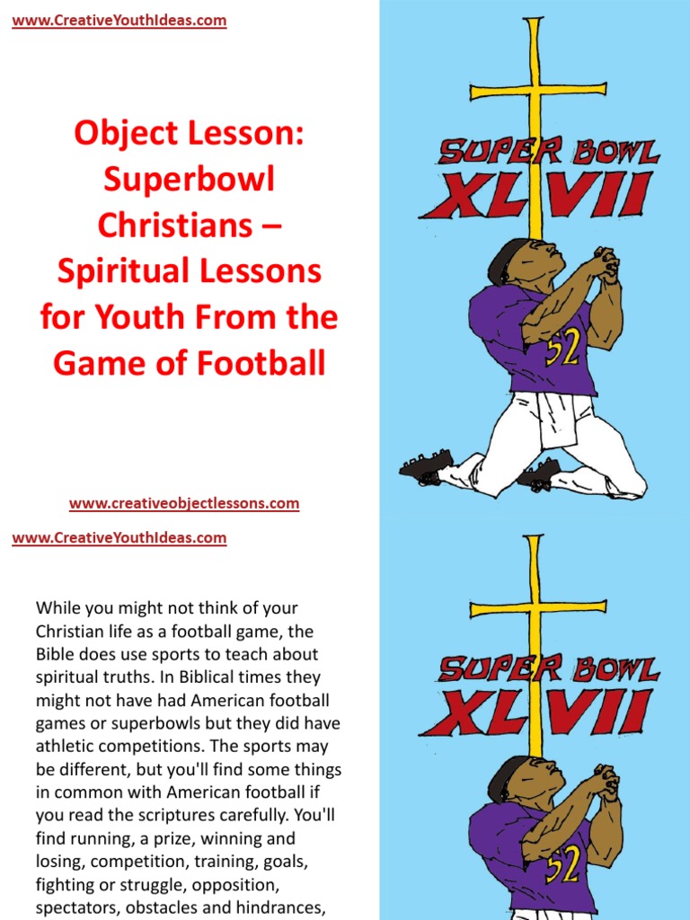 Object Lesson - Superbowl Christians - Spiritual Lessons For Youth From ...