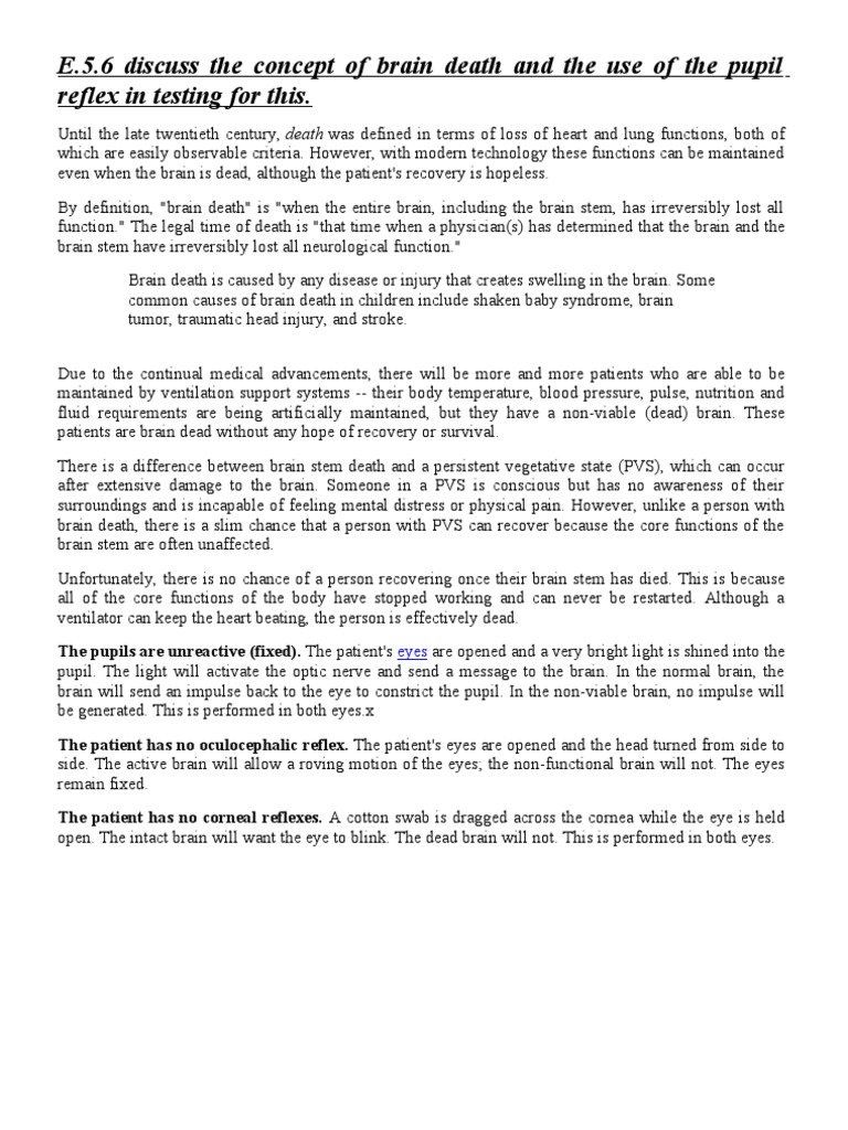 Brain Death | Death | Clinical Medicine | Free 30-day Trial | Scribd