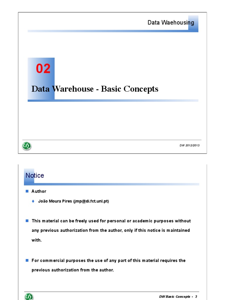 Data Warehouse Basic Concepts Guide | PDF