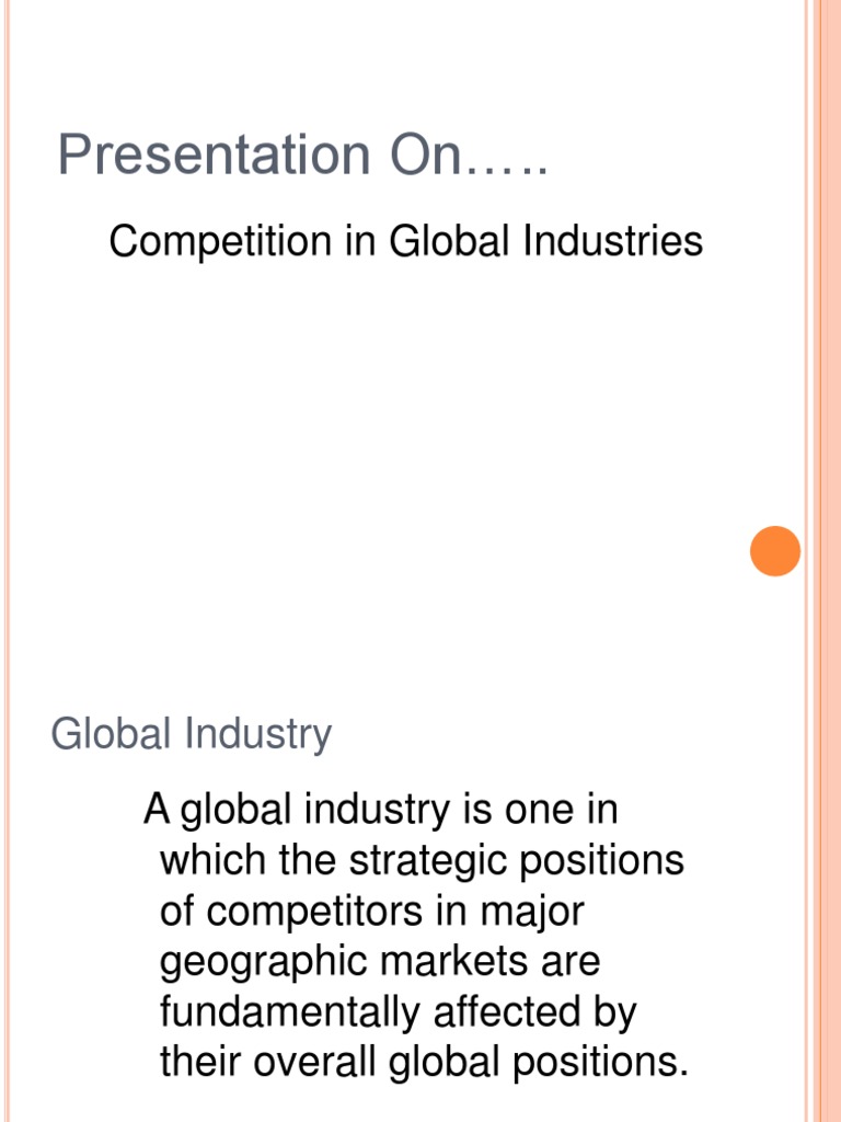 Competition in Global Industry | PDF | Competition | Market (Economics)