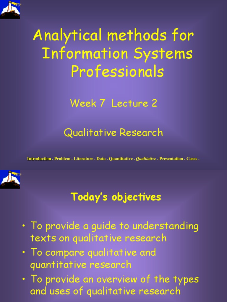 Analytical Method | PDF | Qualitative Research | Quantitative Research