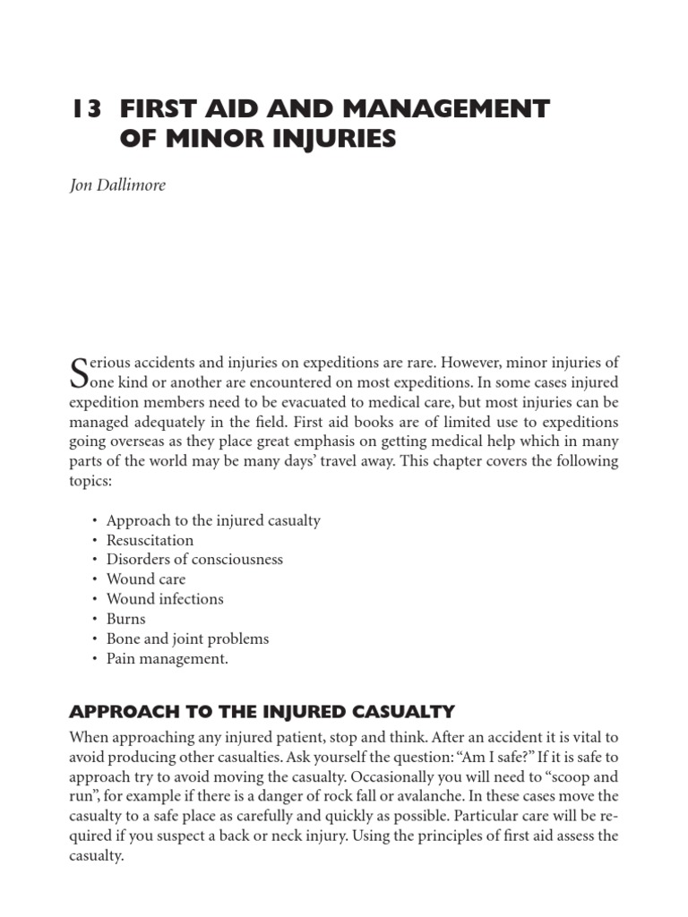 First Aid for Minor Injuries in Glasgow | PDF | Cardiopulmonary ...