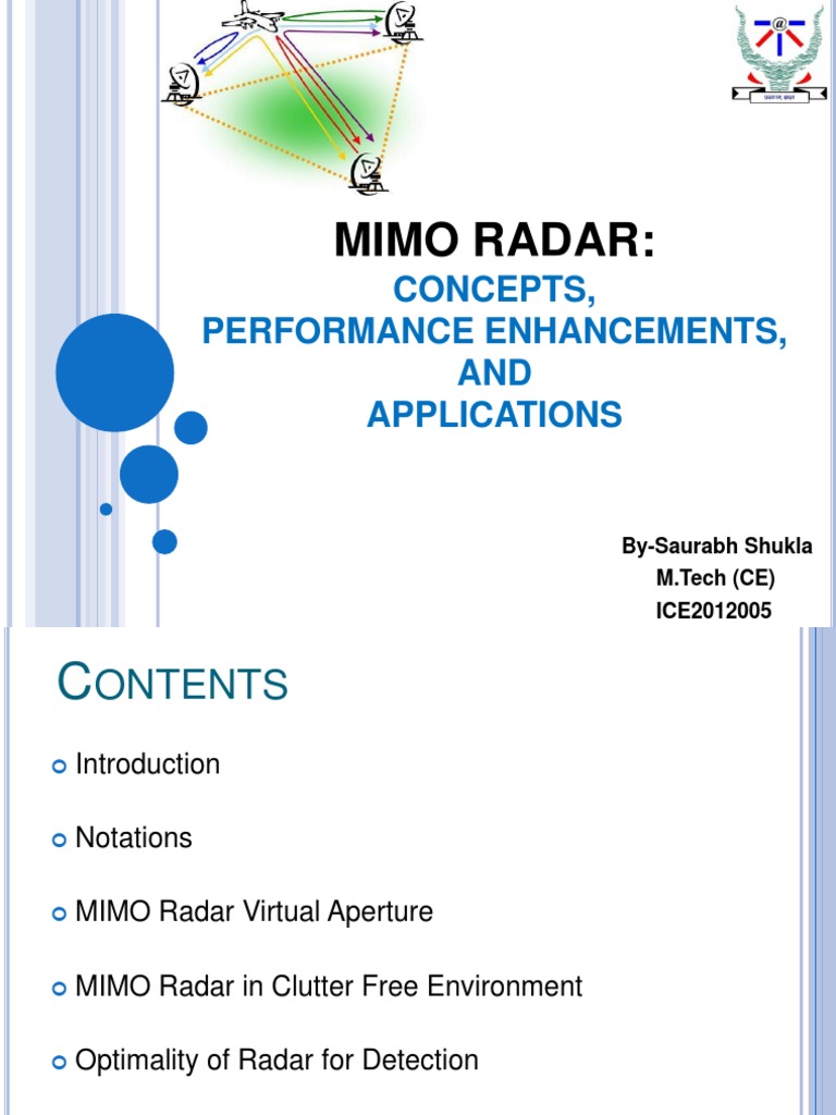 MIMO Radar: Concepts & Applications | PDF | Radar | Mimo
