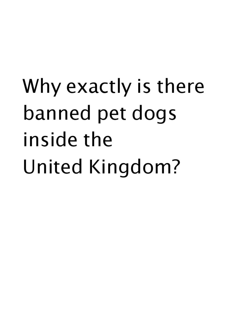 UK Banned Dog Breeds Overview | PDF